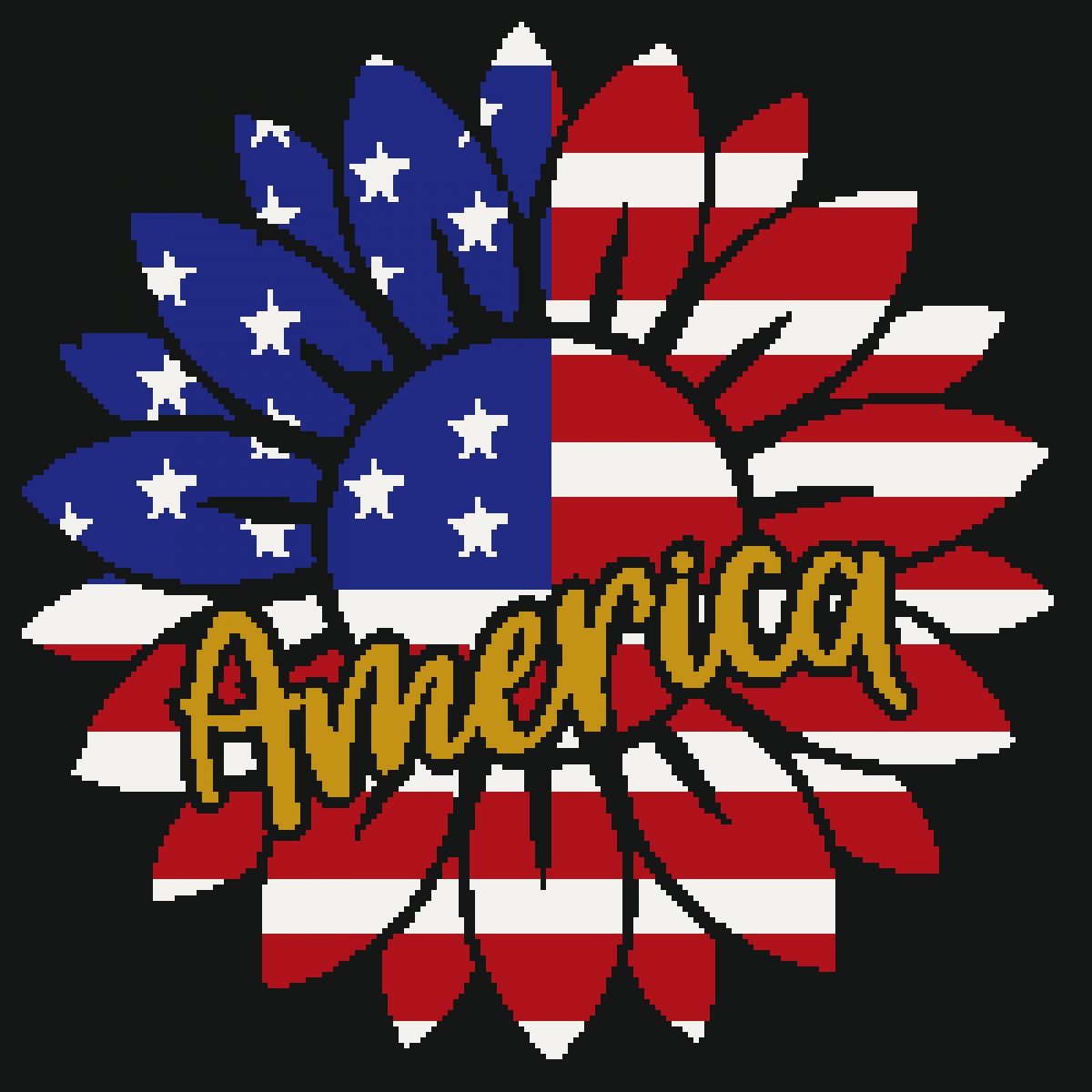 CWC2022-226 America Sunflower Square – Momma's J.A.M. Pack Crochet Word ...